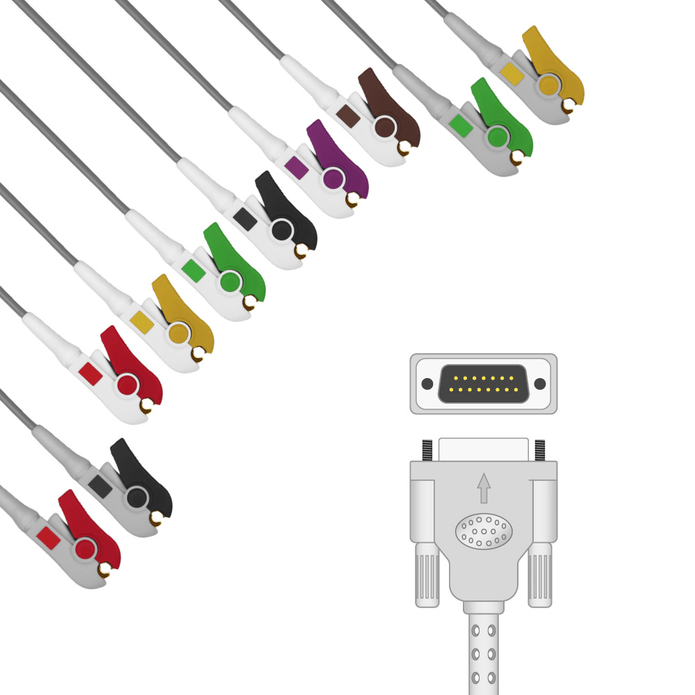cabo Paciente Neo Pinch 10 Vias Compatível ECG 1212G – Contec